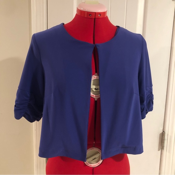 Perceptions | Sweaters | 2for3 Cobalt Blue Cropped 34 Sleeves Bolero ...